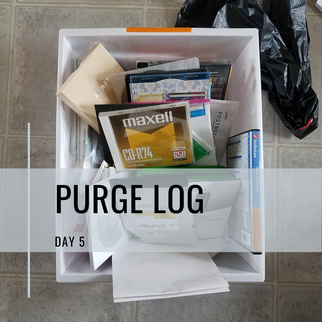Purge Log Day 5 – Emotional Blocks to Decluttering – In Search of the ...